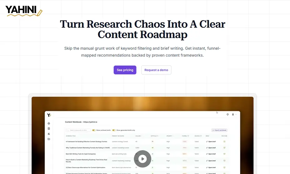 Yahini - Your content strategy handled from start to finish